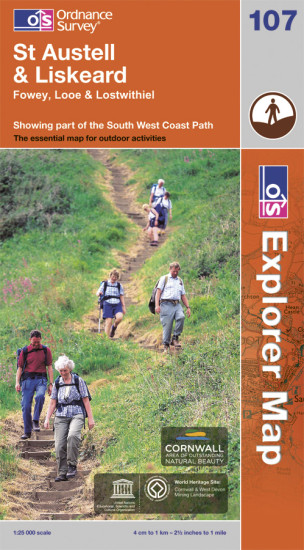St Austell / Liskeard 1:25.000 turistická mapa OS #107 | International ...