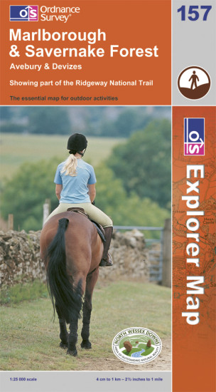 Marlborough / Savernake Forest 1:25.000 turistická mapa OS #157 ...