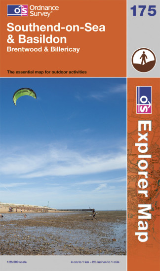 Southend-on-Sea / Basildon 1:25.000 turistická mapa OS #175 ...
