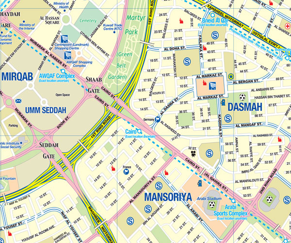 Kuvajt (Kuwait & Kuwait city) 1:15t/390t mapa ITM | International Travel Maps CZ