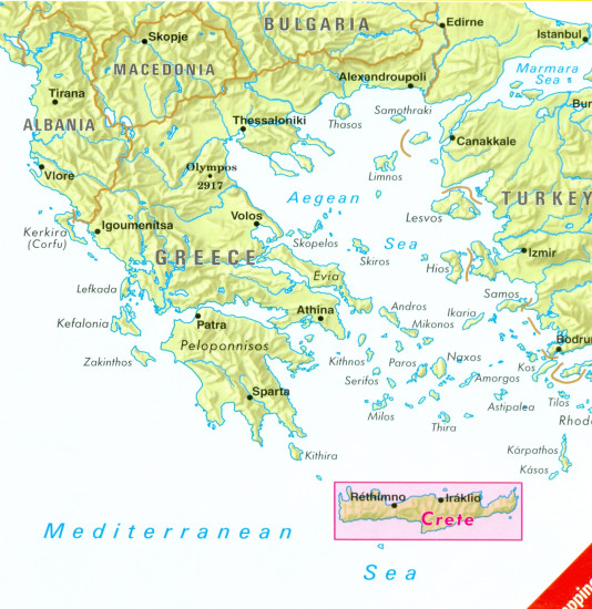 Kréta (Crete) 1:200t mapa Nelles | International Travel Maps CZ