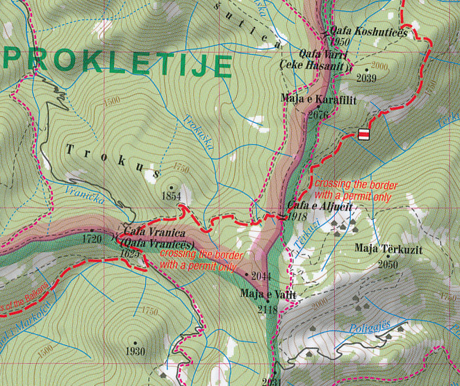 Prokletje, Durmitor 1:65.000 turistická mapa TQ | International Travel ...